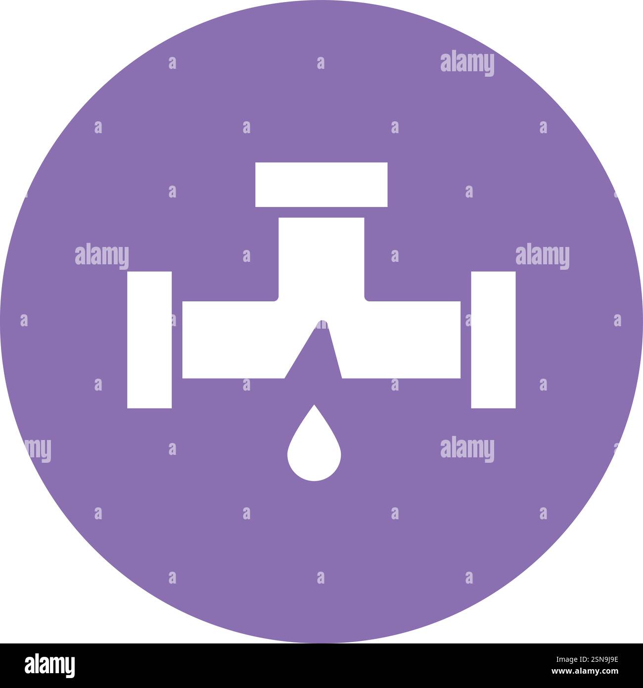 Damage Pipe Vector Icon Design Illustration Stock Vector Image & Art ...