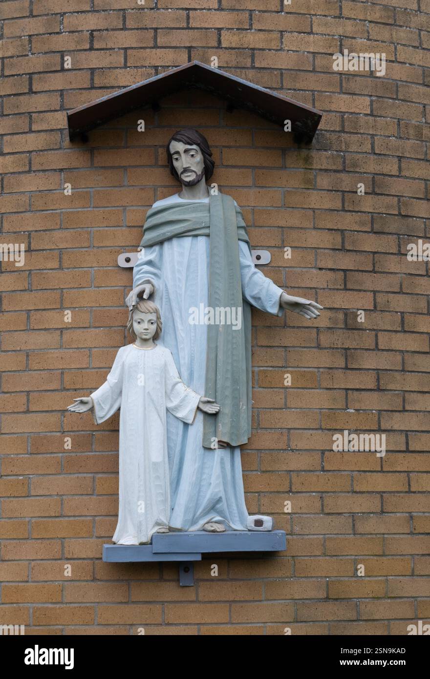 Saint Joseph with infant Jesus statue at St. Joseph`s Catholic Church ...