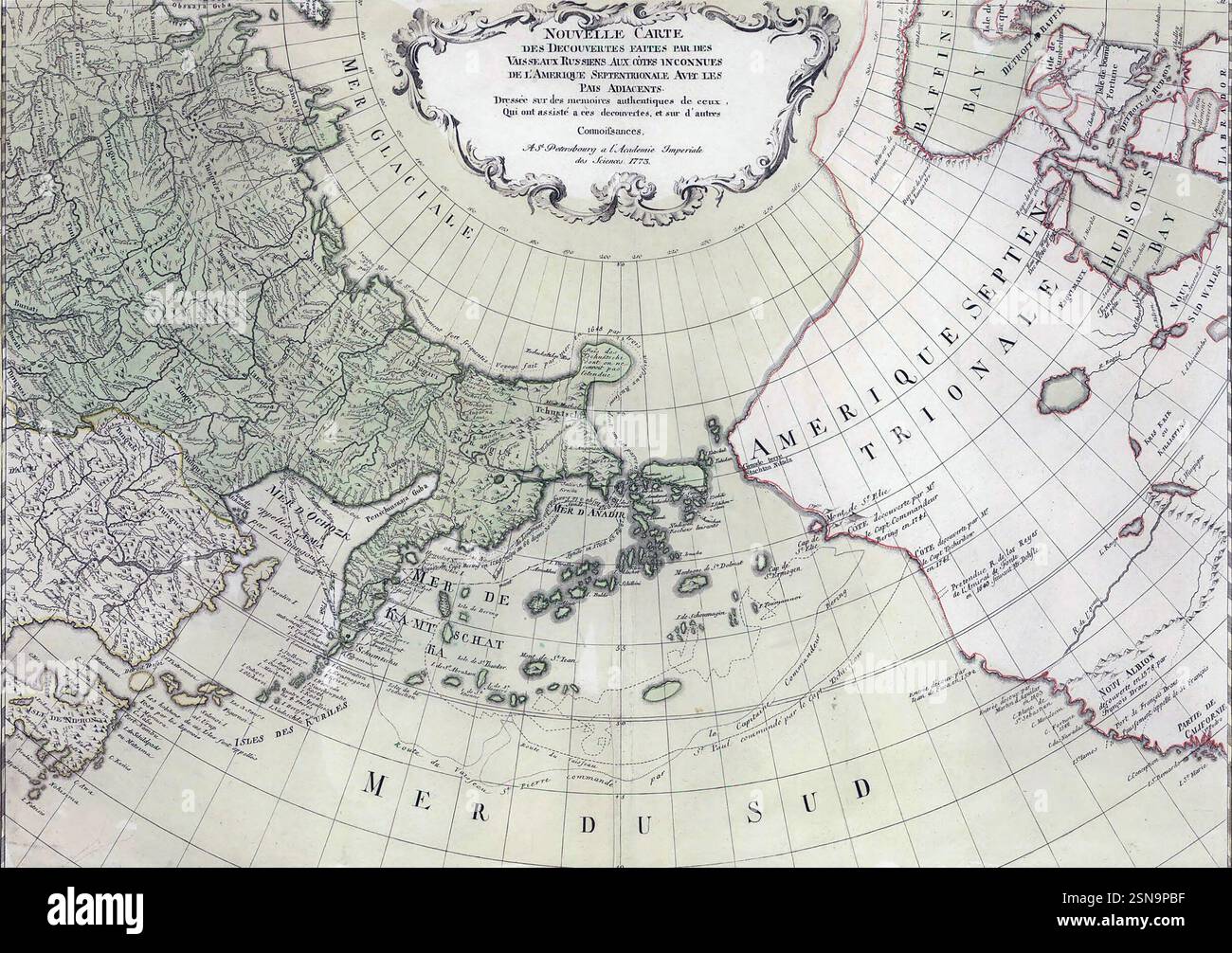Bering strait map hi-res stock photography and images - Alamy