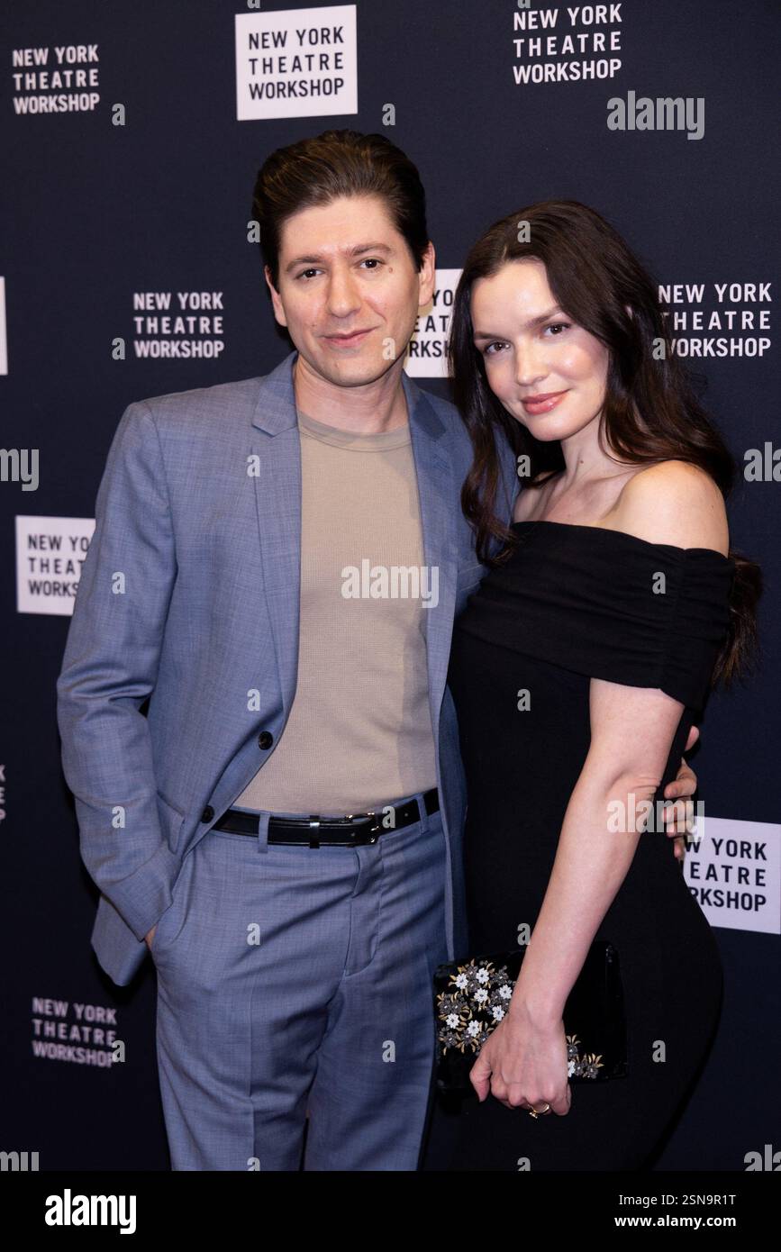 Michael Zegen, Jennifer Damiano at arrivals for New York Theatre ...