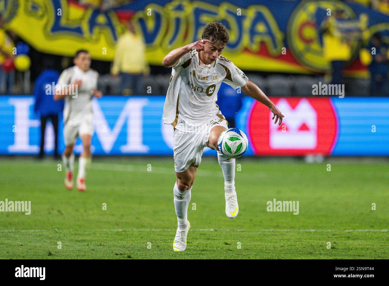 LAFC forward Nathan Ordaz (27) during a preseason friendly match ...