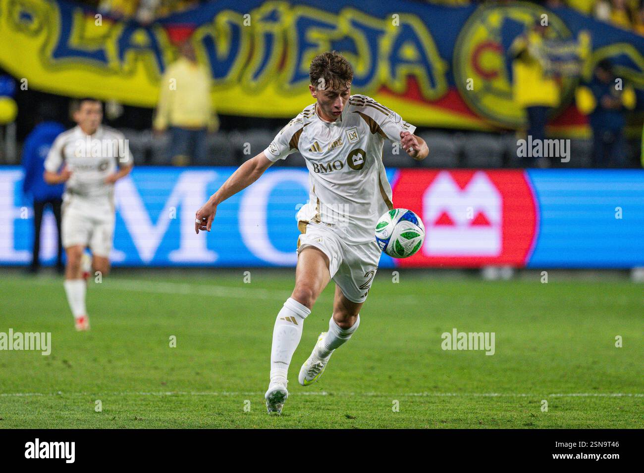 LAFC forward Nathan Ordaz (27) during a preseason friendly match ...