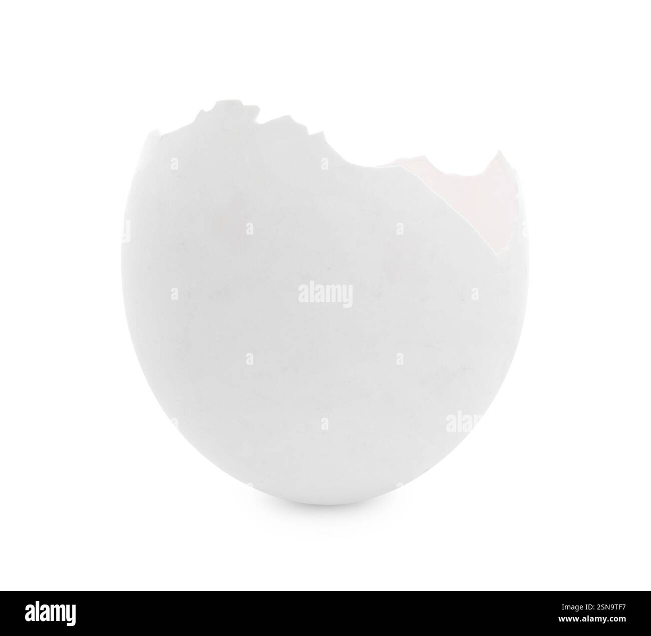 One piece of broken eggshell isolated on white Stock Photo - Alamy