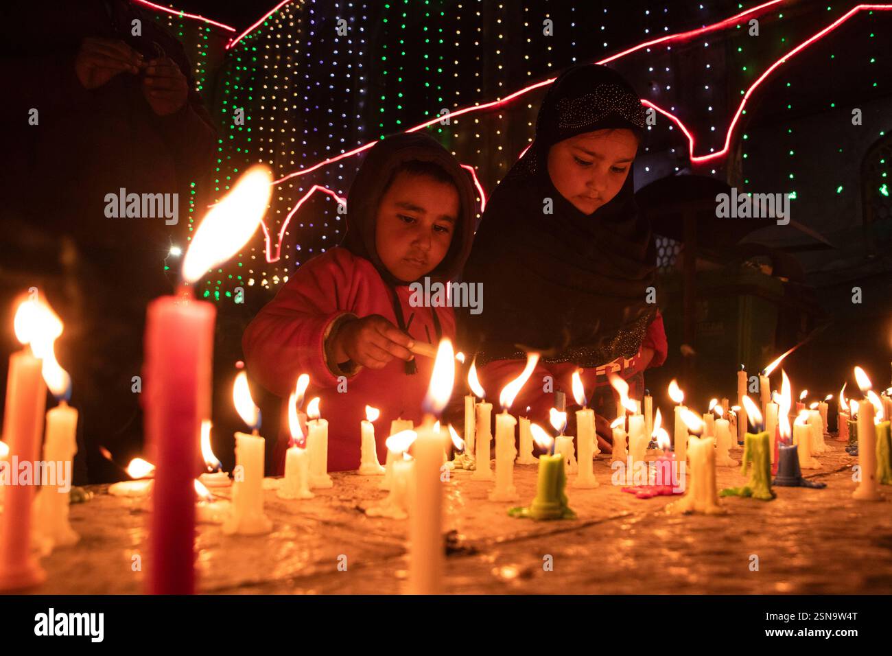 Srinagar, Jammu And Kashmir, India. 13th Feb, 2025. Shia Muslim kids ...