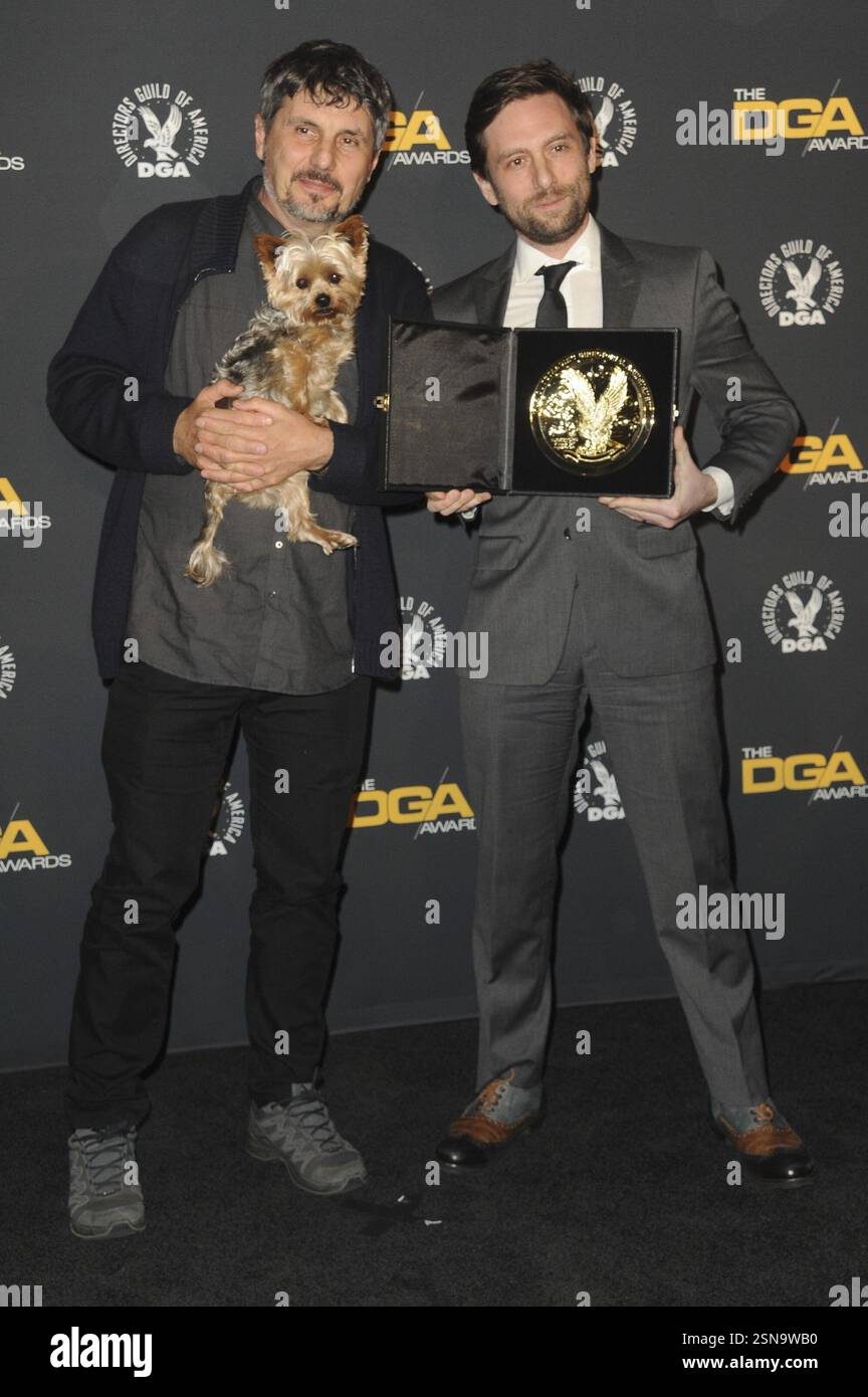 Ca. 08th Feb, 2025. Slava Leontyev, Brendan Bellomo in the press room for 77th Annual Directors ...