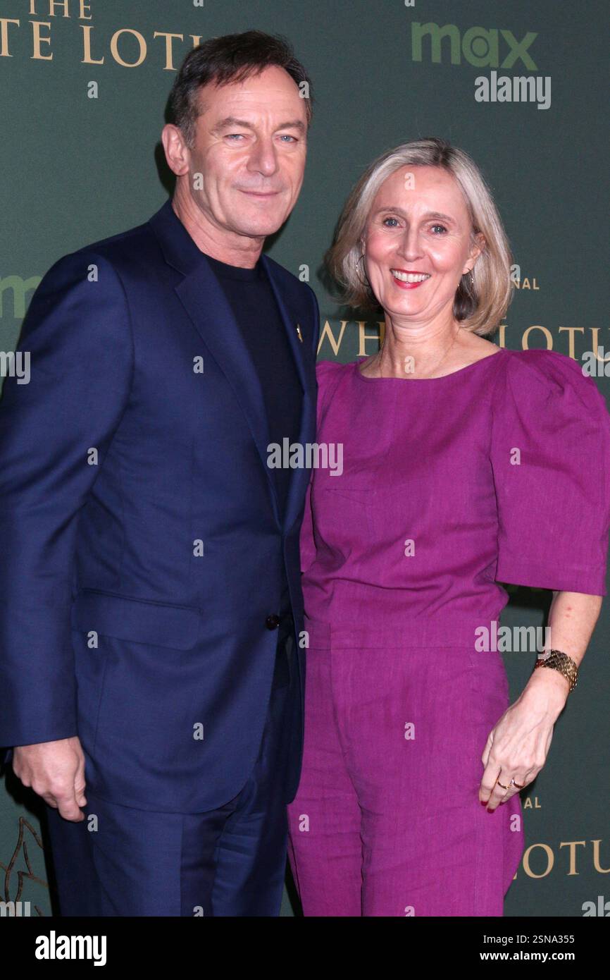 Ca. 10th Feb, 2025. Jason Isaacs, Emma Hewitt at arrivals for THE WHITE ...