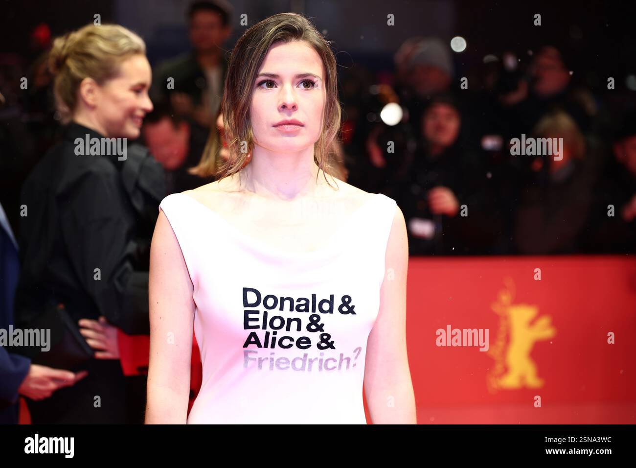 Berlin, Germany. 13th Feb, 2025. Luisa Neubauer, activist, stands on ...