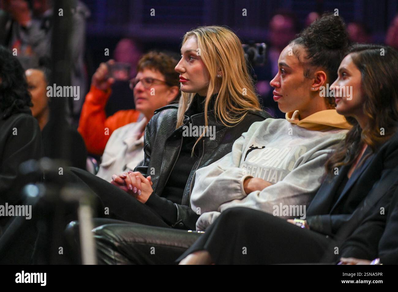 Los Angeles, United States. 12th Feb, 2025. Cameron Brink (left) and ...