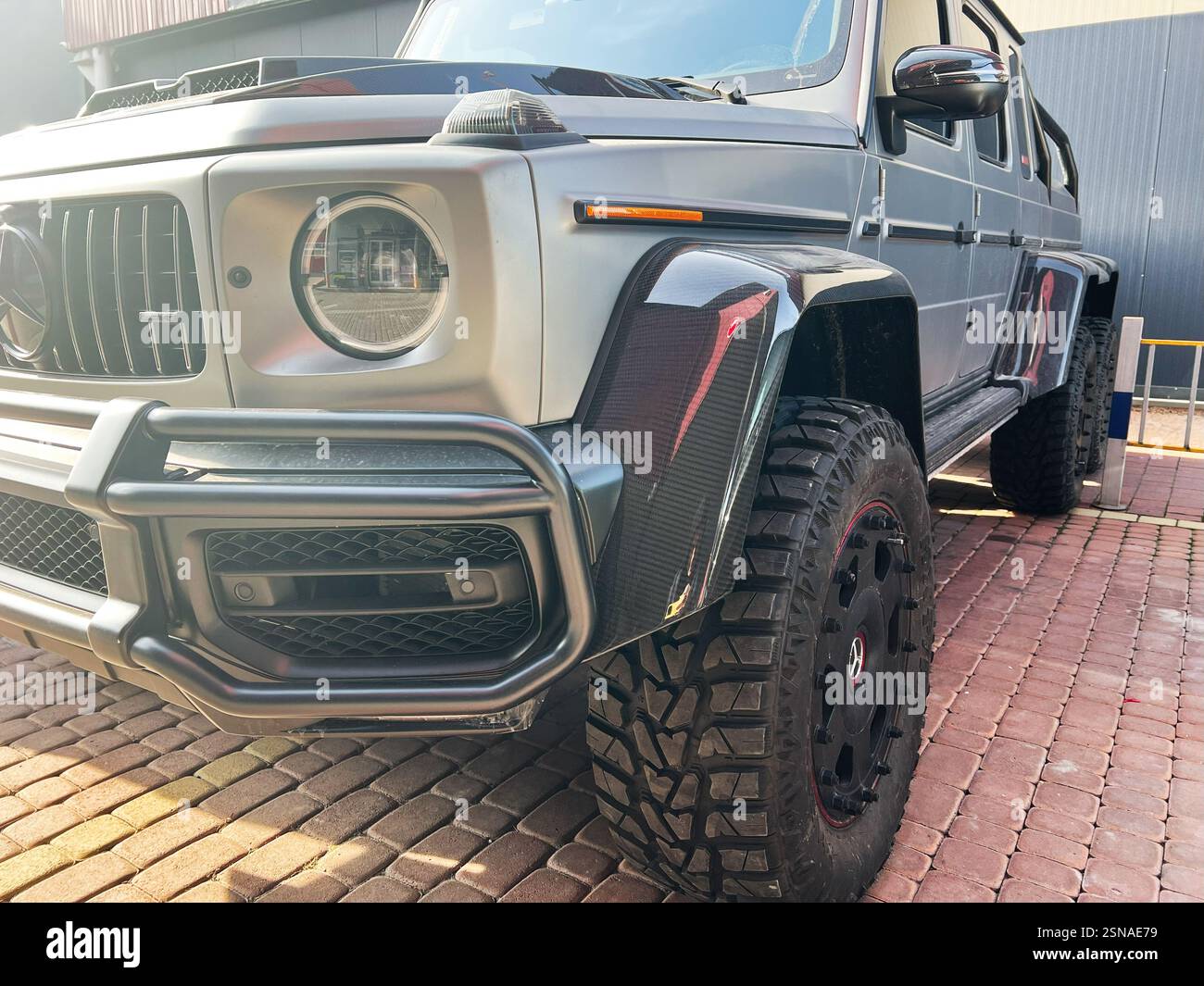 Lviv, Ukraine - February 12, 2025: A powerful off-road SUV Mercedes AMG ...
