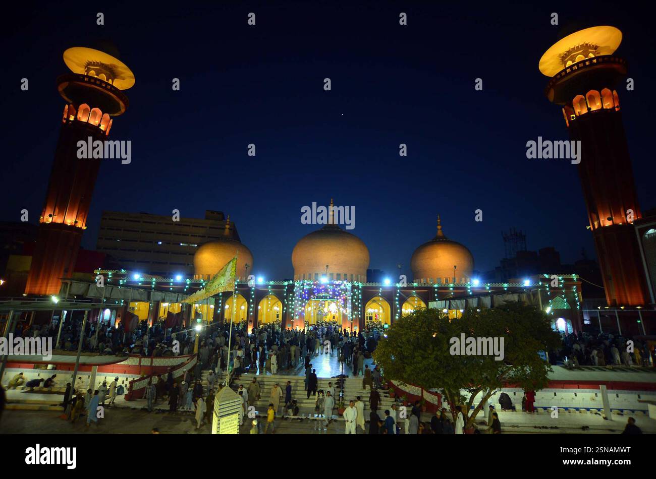 A large number of Muslims are gathering in Memon mosque to worship as ...