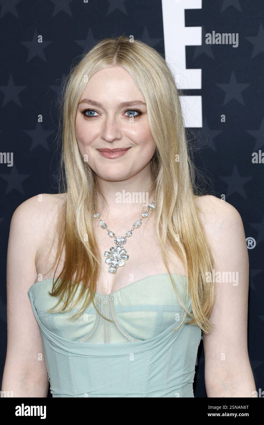 Ca. 07th Feb, 2025. Dakota Fanning at arrivals for The Critics Choice ...