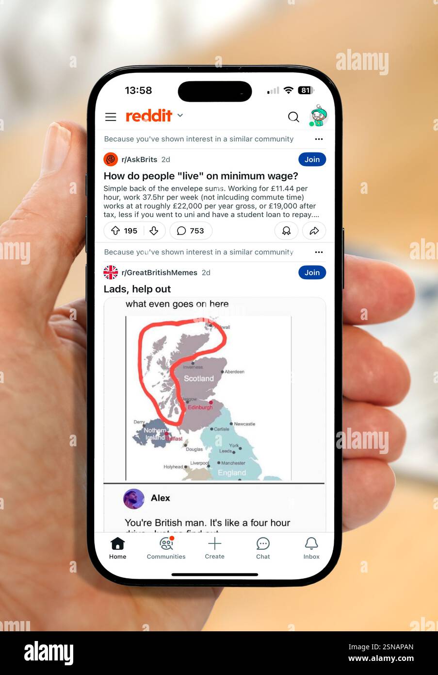 Reddit app on an iPhone 16 Plus Stock Photo - Alamy