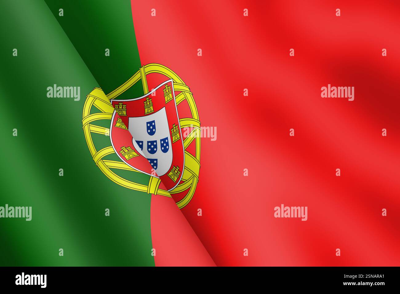 Portugal waving flag 3d illustration Stock Photo - Alamy