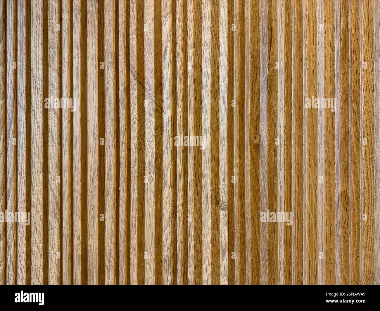 Natural light brown oak wood fluted panel or fluted strips, rustic wood ...