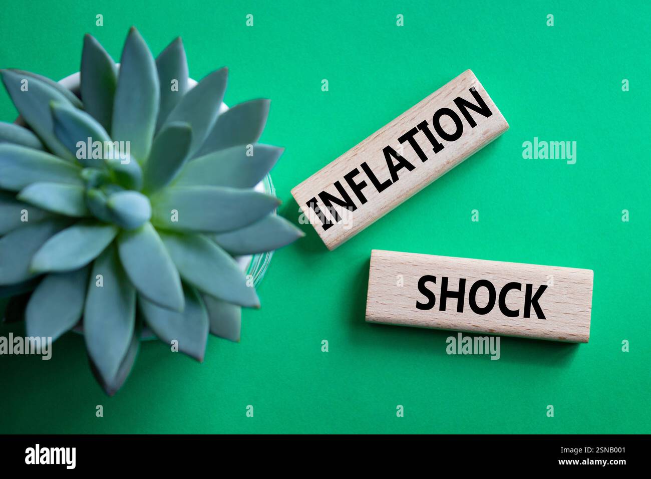 Inflation Shock symbol. Wooden blocks with words Inflation Shock ...