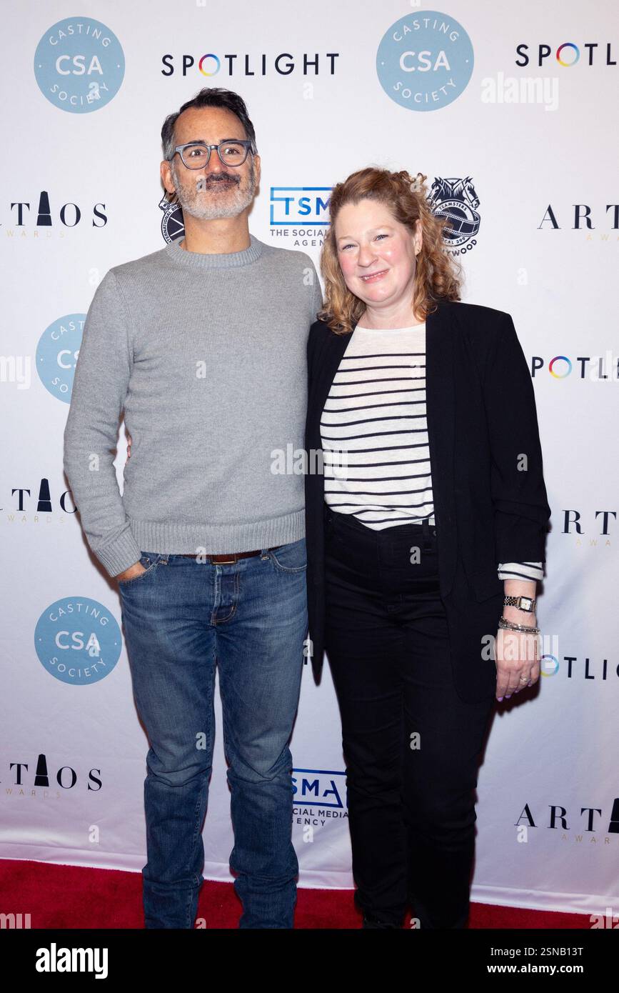 Ny. 12th Feb, 2025. David Caparelliotis, Kelly Gillespie at arrivals ...