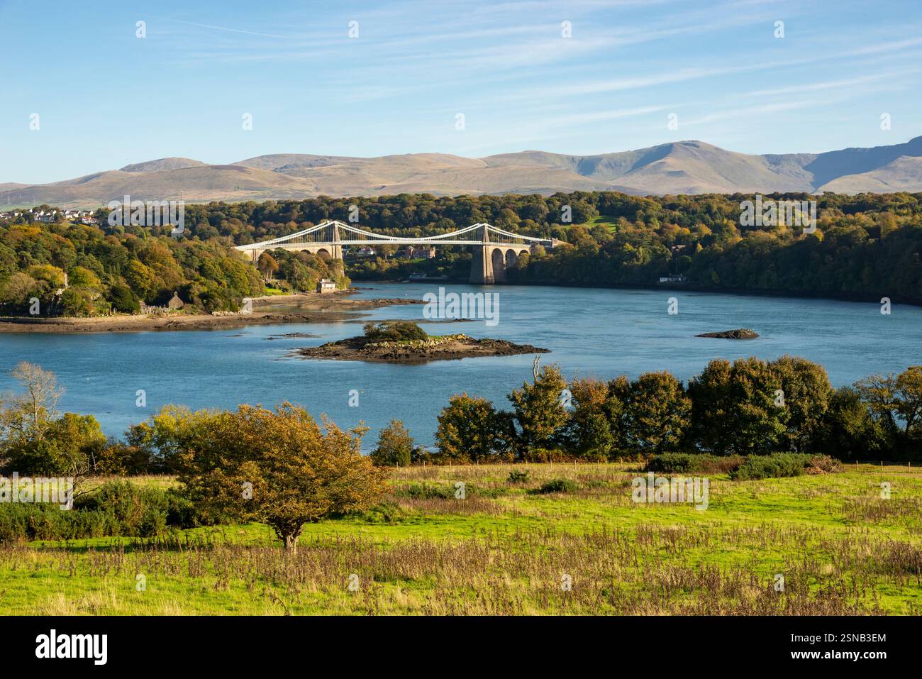 Menai bridge from viewpoint hi-res stock photography and images - Alamy