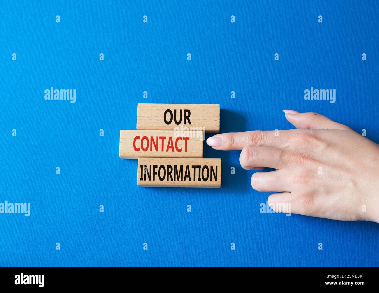 Our contact information symbol. Concept word Our contact information on ...