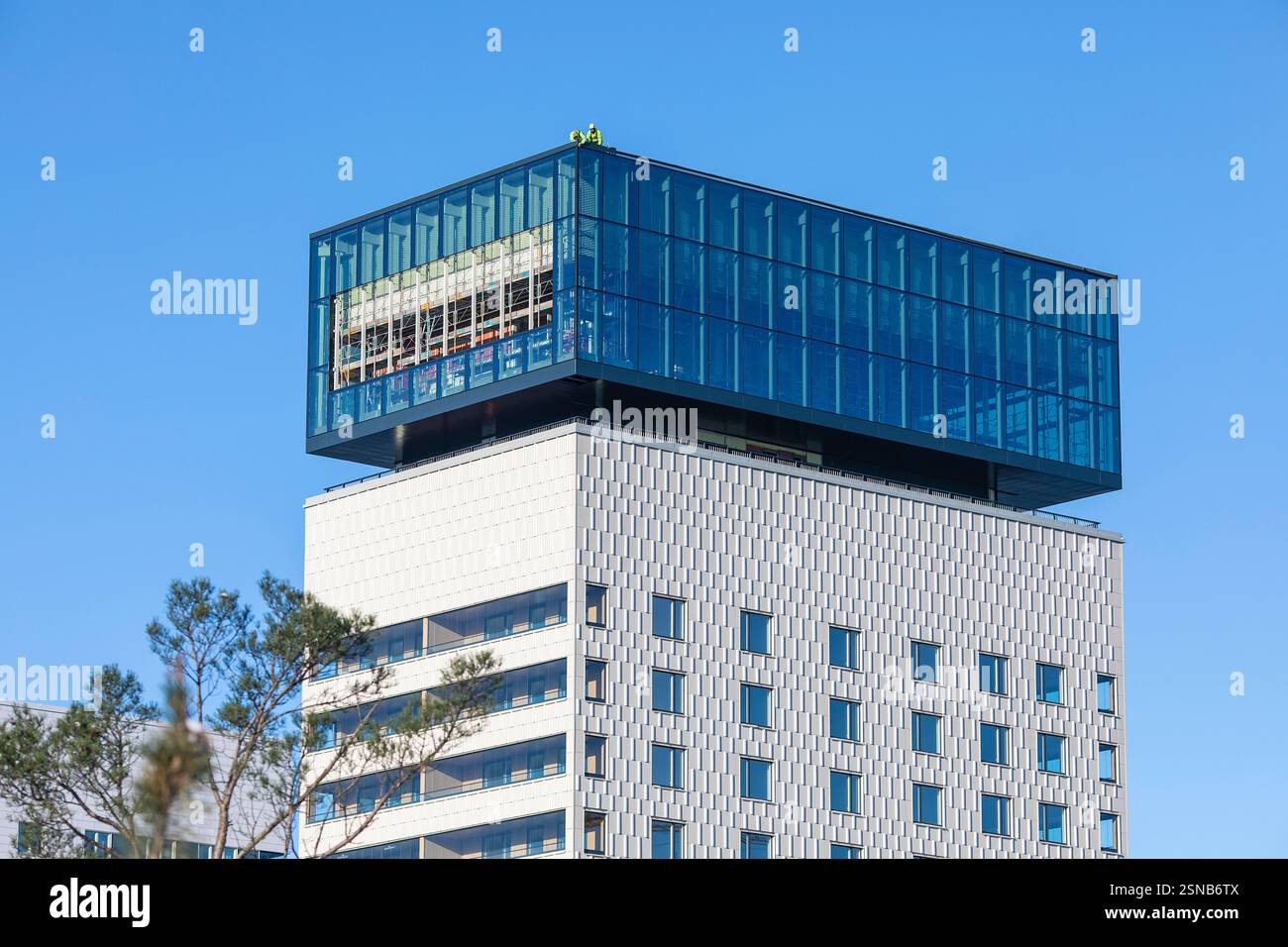 Top view modern glass building hi-res stock photography and images - Alamy