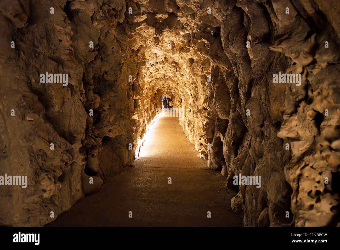 One of the subterranean tunnels looking into the Initiation Well at the ...