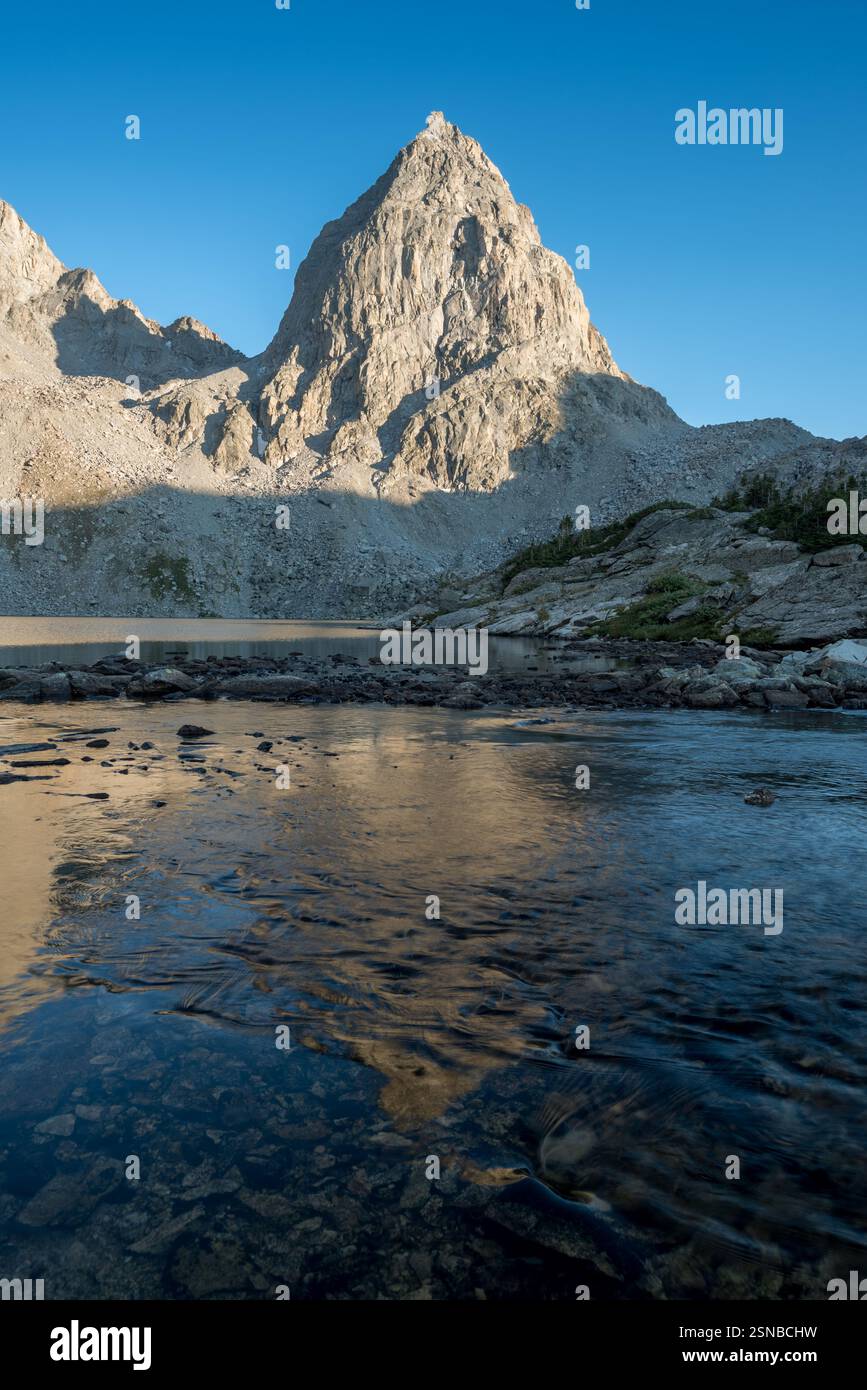 Outlet of Peak Lake, Bridger Wilderness, Wind River Range, Wyoming ...