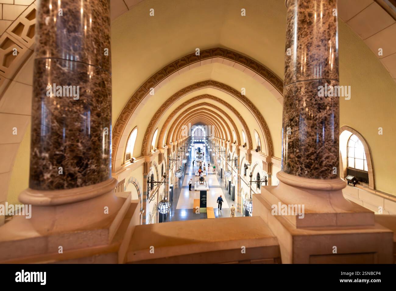 View from an upper portico of the Sharjah Museum of Islamic ...