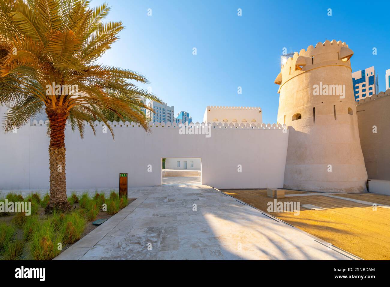 A doorway into the inner and oldest section of the historic Qasr Al ...