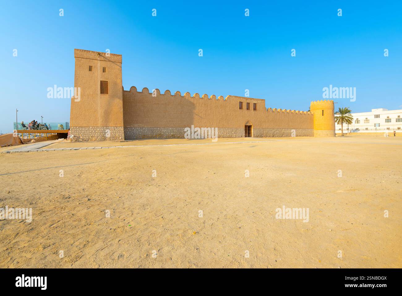 The cliffside, historic Riffa Fort also known as Shaikh Salman bin ...