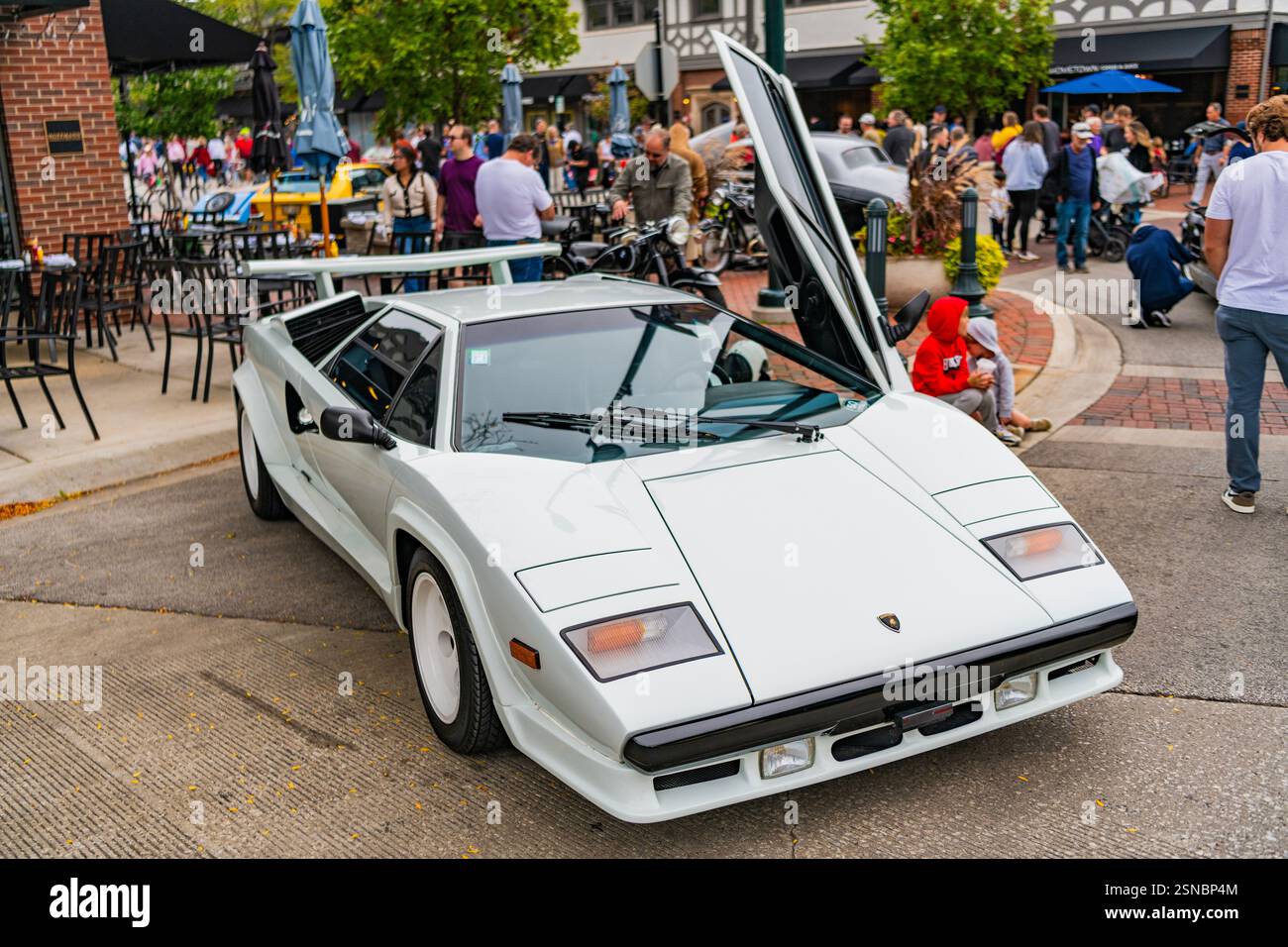 Chicago, Illinois - September 29, 2024: Lamborghini Countach white ...
