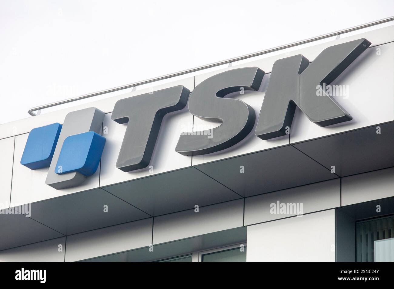TSK company facade, February 13, 2025, in Gijón, Asturias (Spain). 13 ...