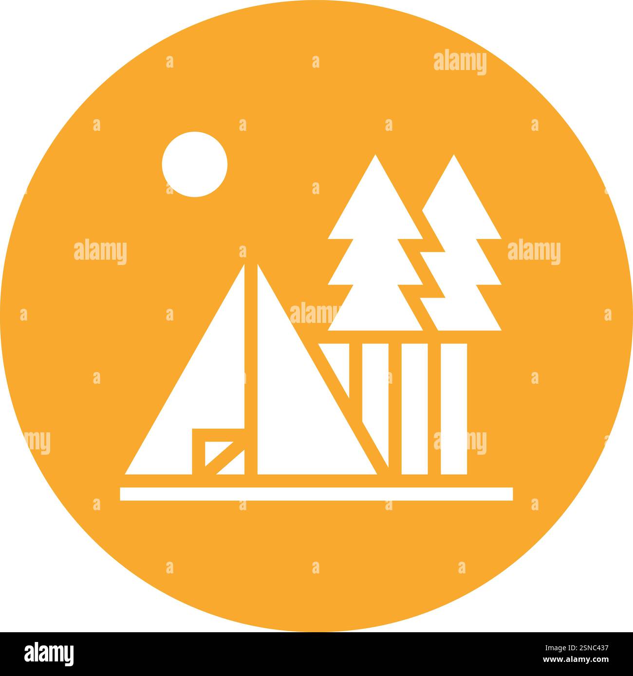 Camp icon vector filled Cut Out Stock Images & Pictures - Alamy