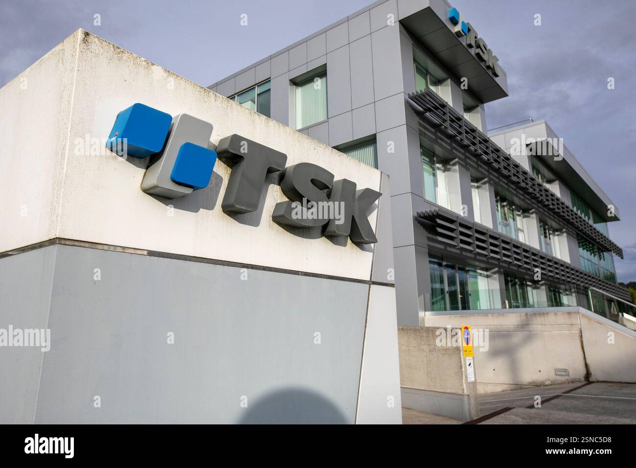 TSK company facade, February 13, 2025, in Gijón, Asturias (Spain). 13 FEBRUARY 2025 Jorge ...