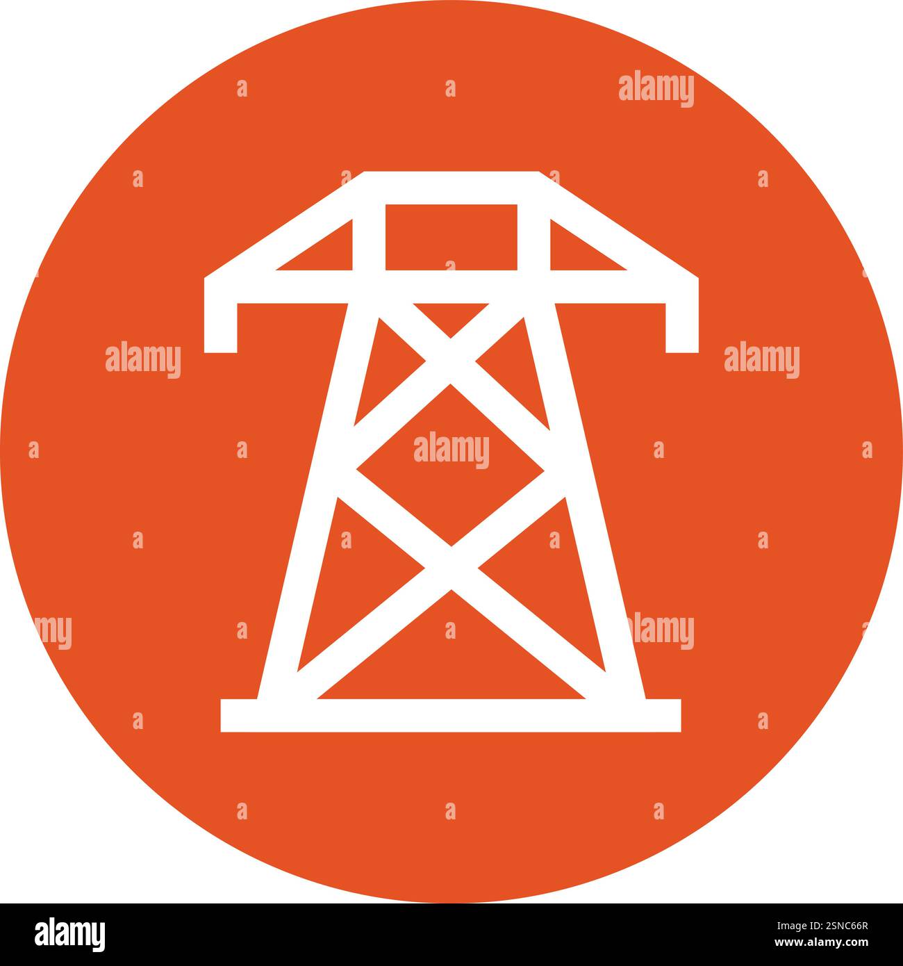 Electric Tower Vector Icon Design Illustration Stock Vector Image & Art ...