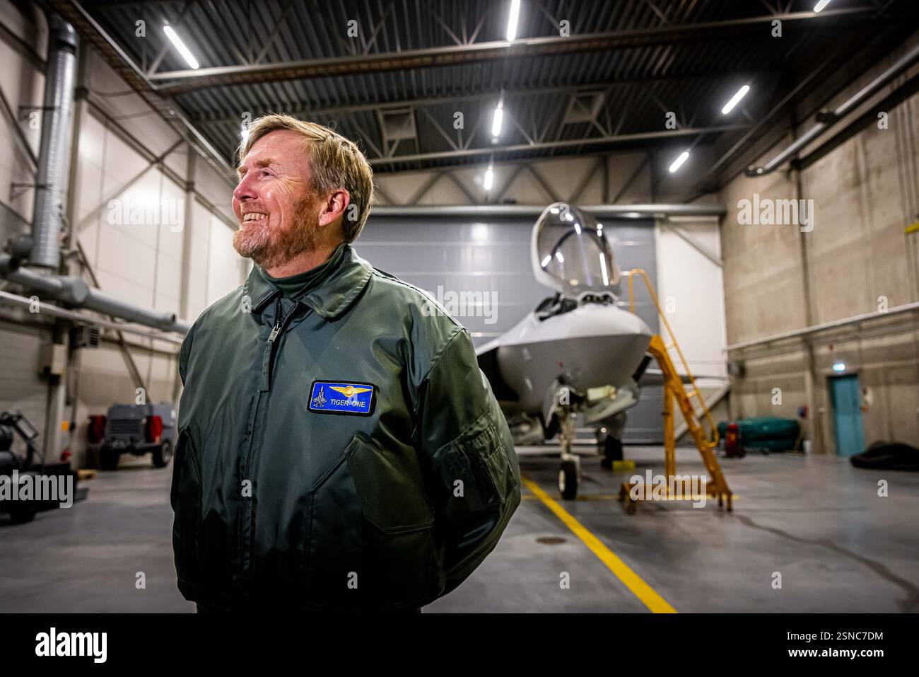 Amari, Estonia. 13th Feb, 2025. King Willem-Alexander during a visit to ...