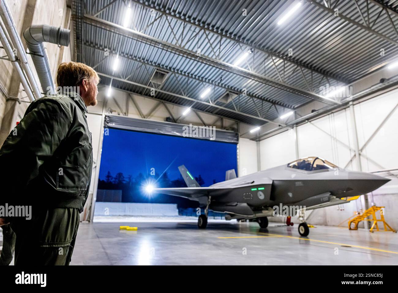 Amari, Estonia. 13th Feb, 2025. King Willem-Alexander during a visit to ...