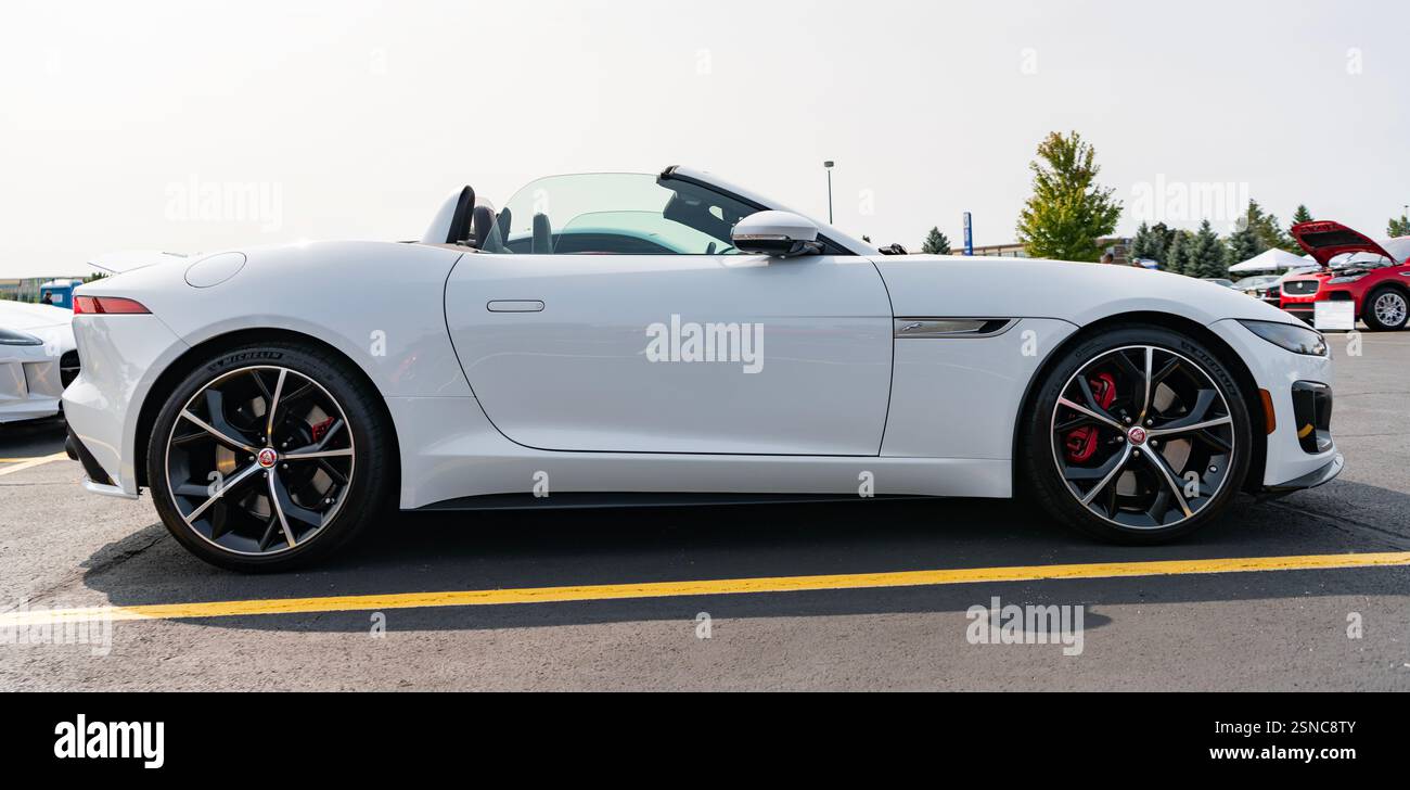 Chicago, Illinois, USA - September 08, 2024: Jaguar F-TYPE R75 AWD ...