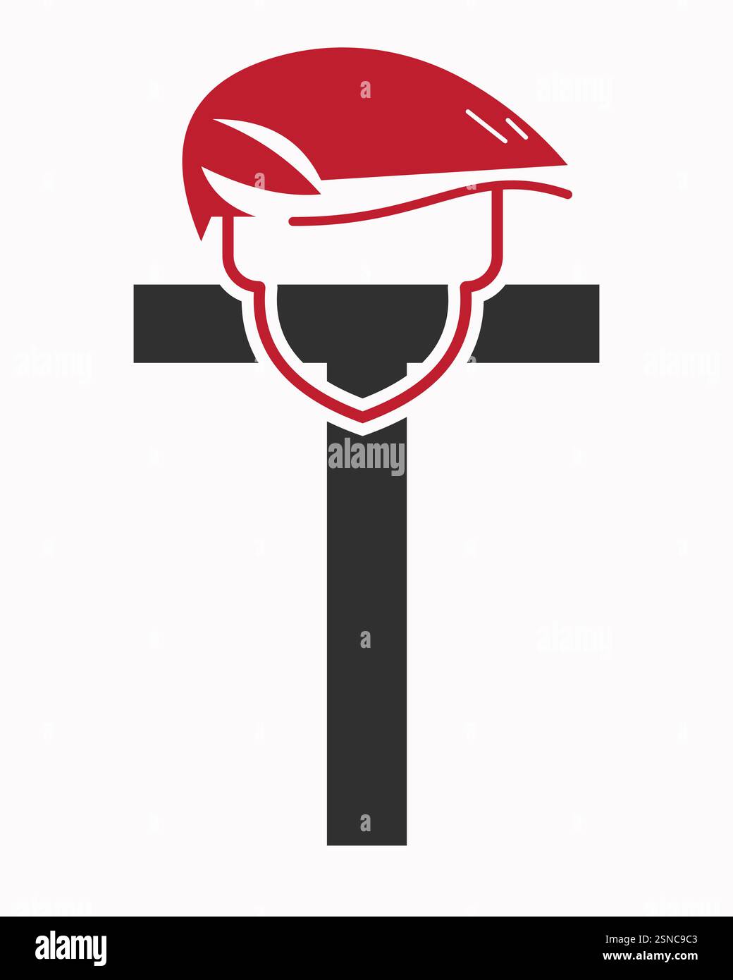 Initial Letter T Labour Day Logo Concept With Safety Helmet Symbol ...