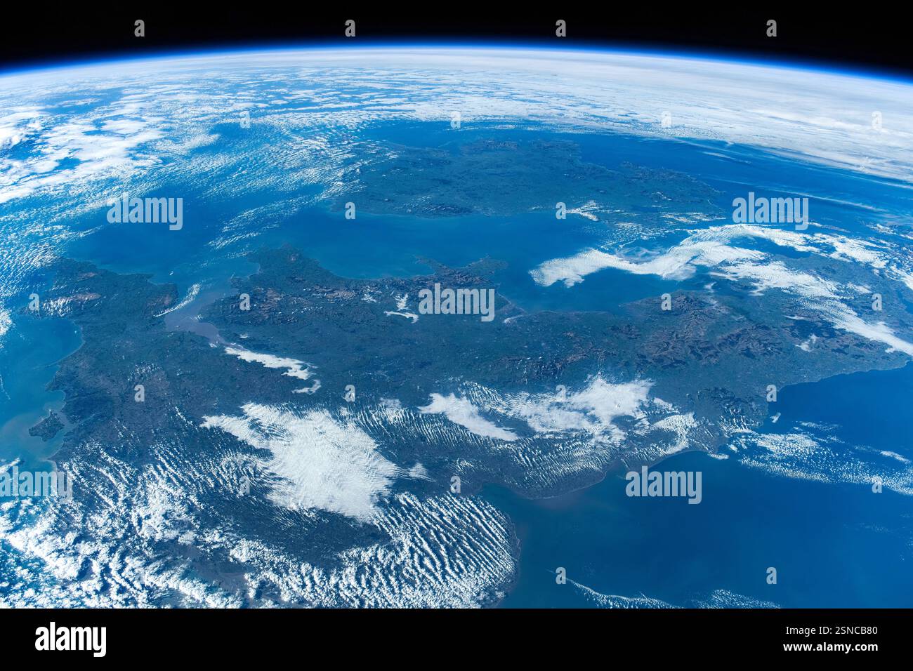 Land relief features. Digital enhancement of an image by NASA Stock ...