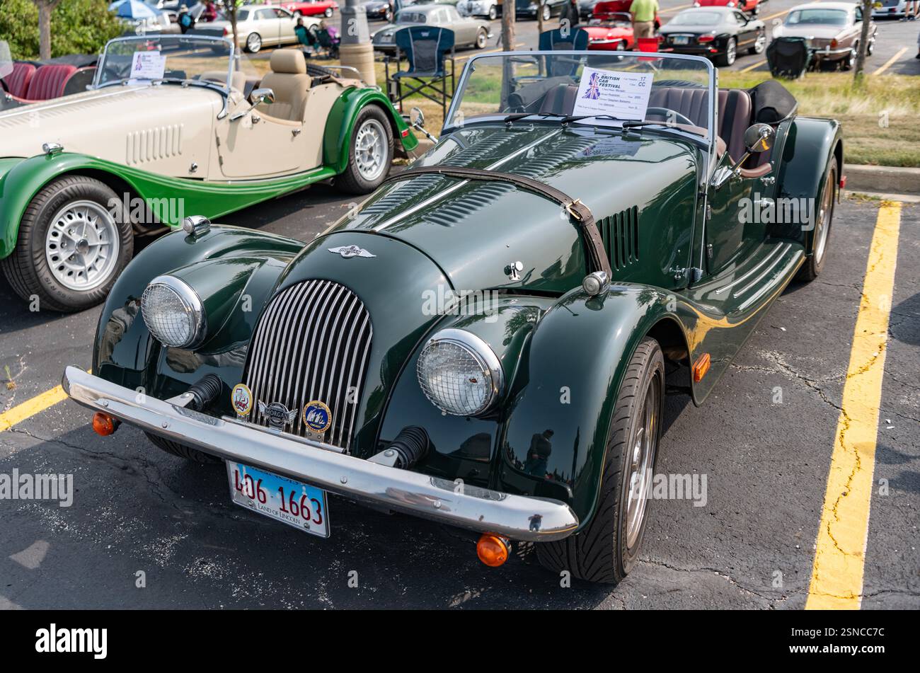 Chicago, Illinois, USA - September 08, 2024: Morgan Plus Four Flat Rad ...
