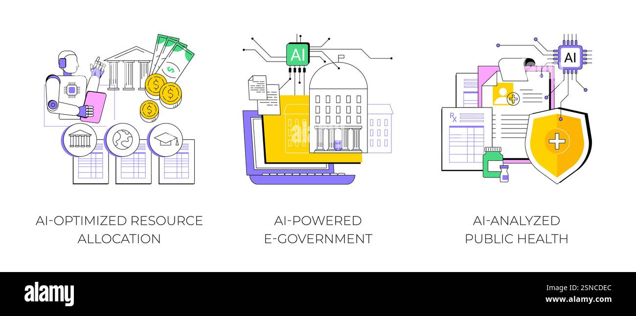 AI Technology for Government and Public Services abstract concept ...