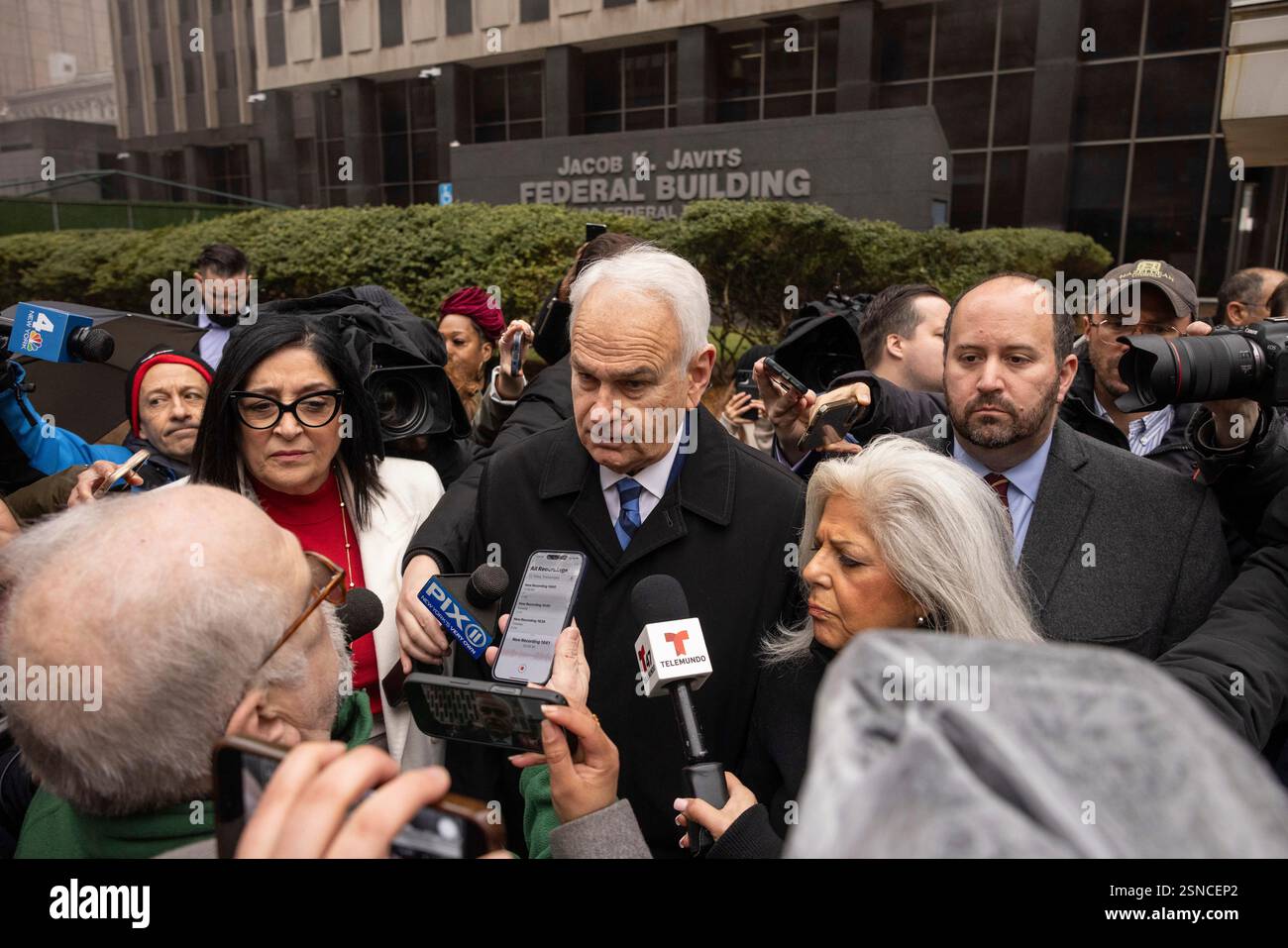 New York City Council member Robert Holden speaks to the members of the ...