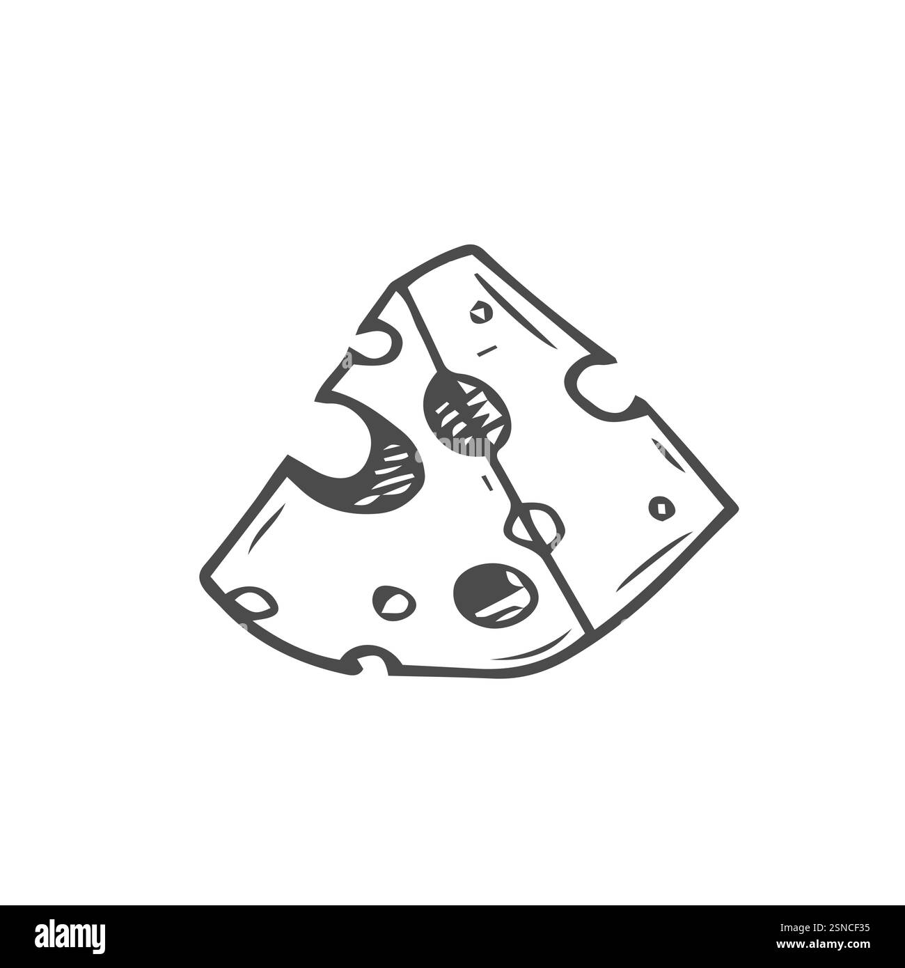 Hand drawn Cheddar Cheese Sketch Illustration icon Stock Vector Image ...