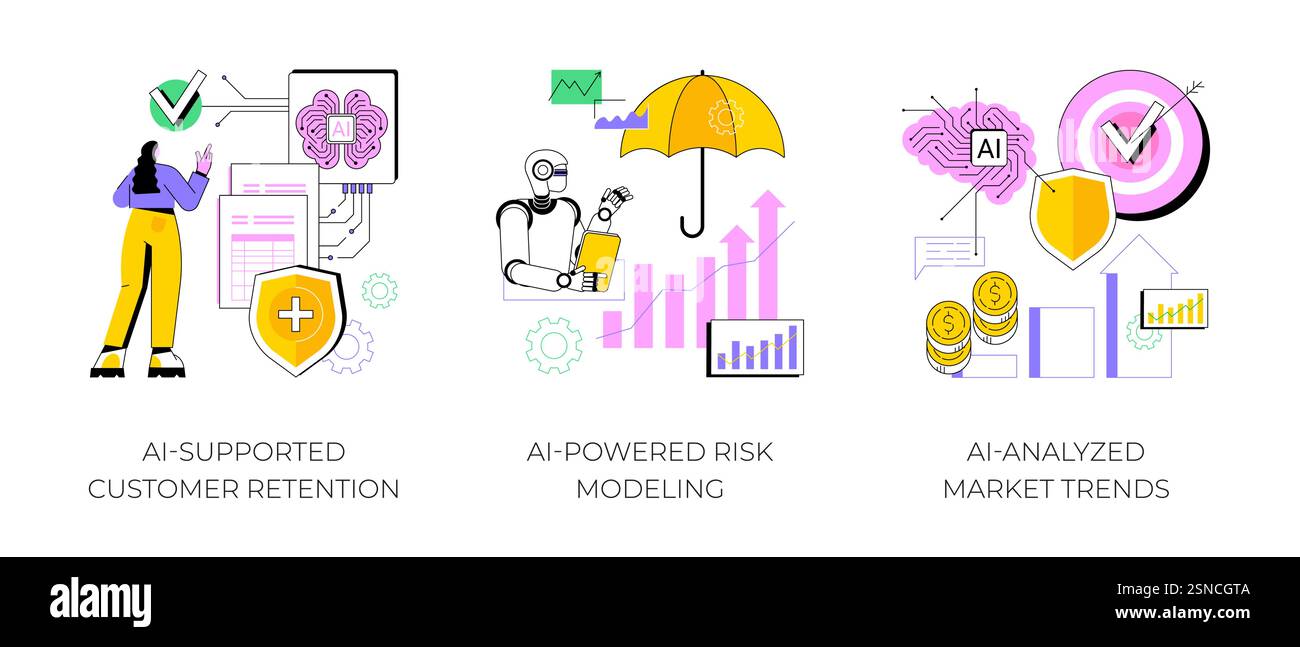 AI for competitive insurance products abstract concept vector ...