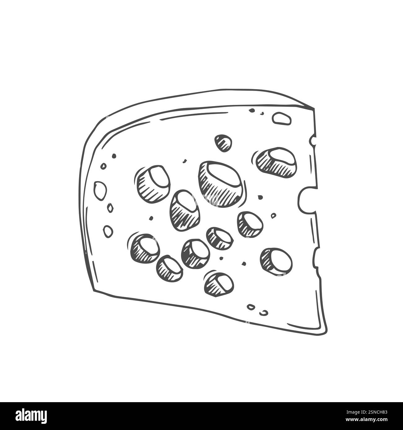 Hand drawn Cheddar Cheese Sketch Illustration icon Stock Vector Image ...