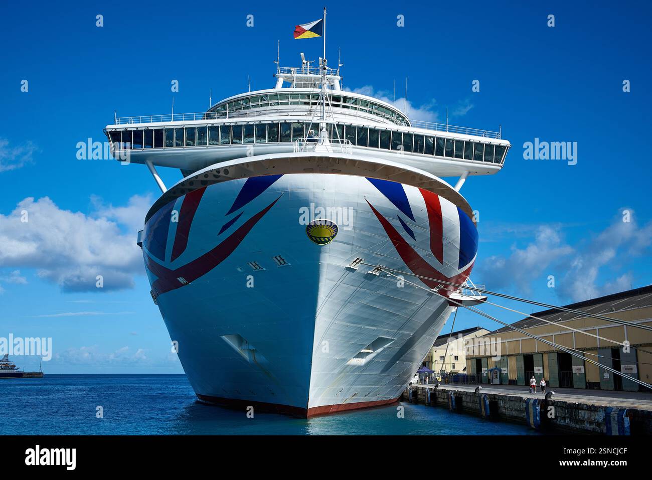Ship at Bridgetown Port, Barbados Stock Photo - Alamy