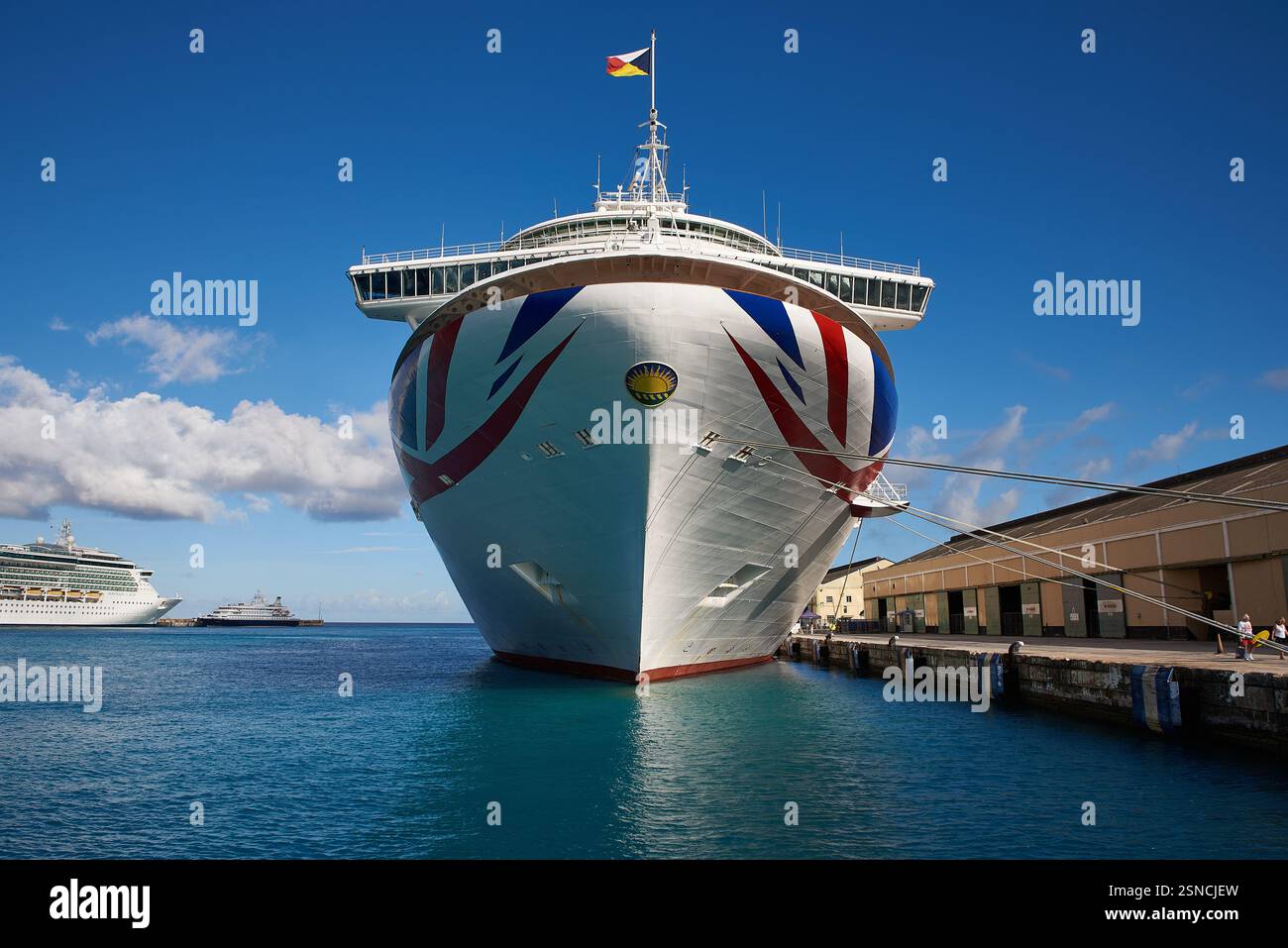 Ship at Bridgetown Port, Barbados Stock Photo - Alamy