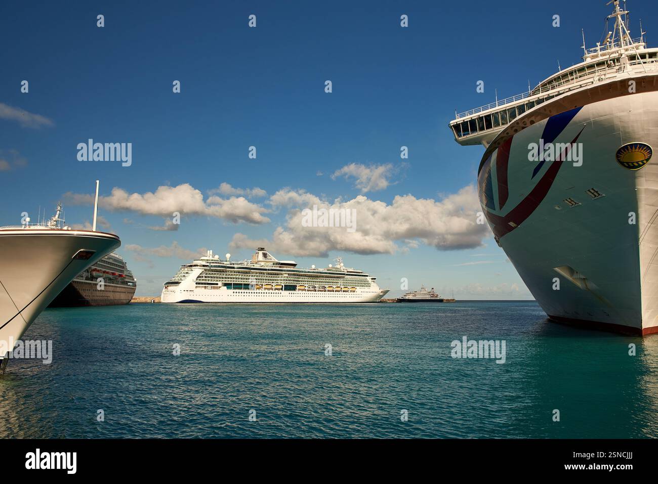Ship at Bridgetown Port, Barbados Stock Photo - Alamy