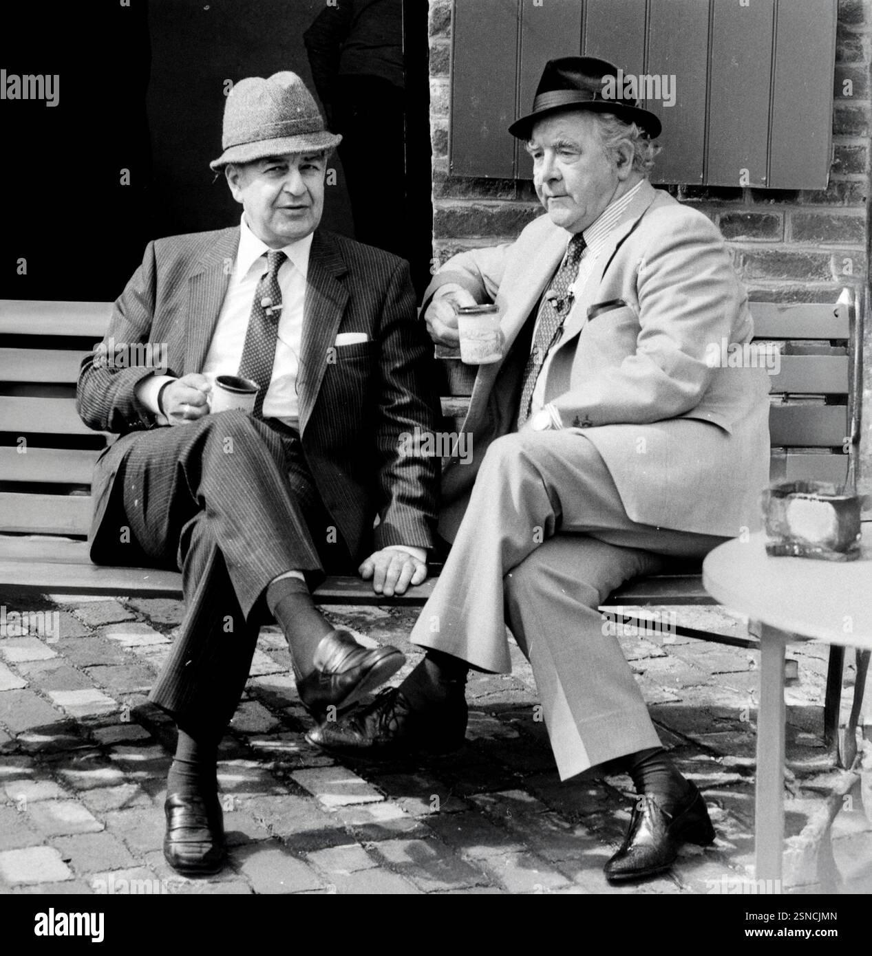 Former British Coal Derek Ezra and NUM President Joe Gormley 1974 Stock ...