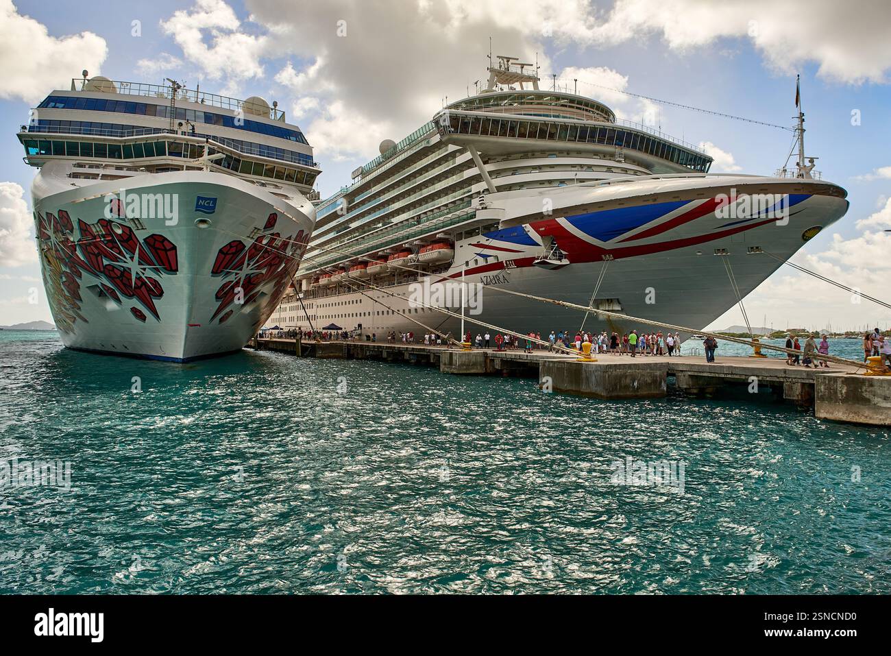 Cruise ships in port at Tortola, British Virgin Islands Stock Photo - Alamy