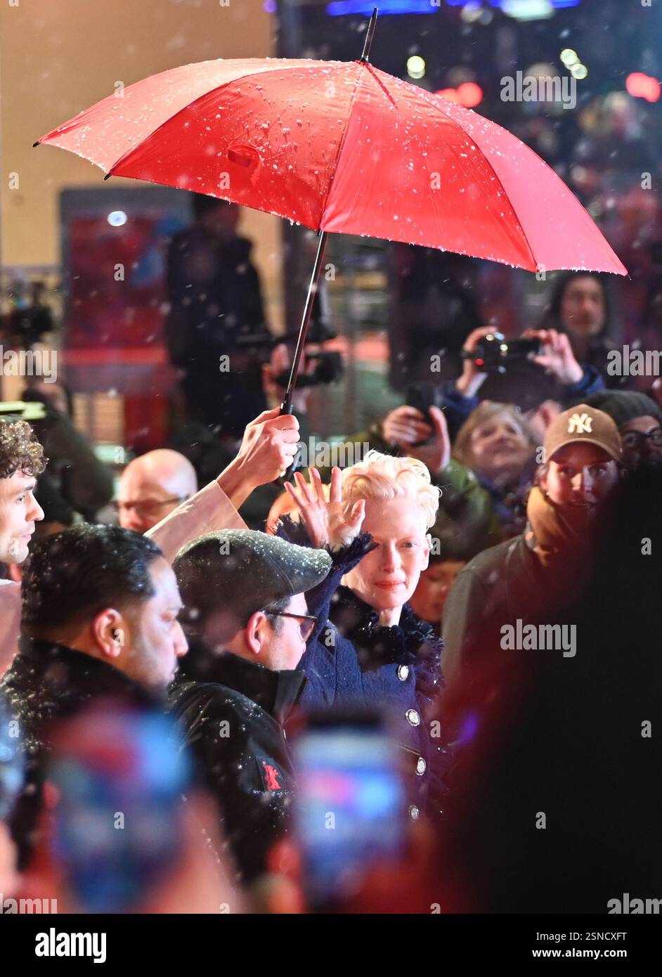 Berlin, Germany. 02nd Mar, 2020. Tilda Swinton stands in the fan zone ...